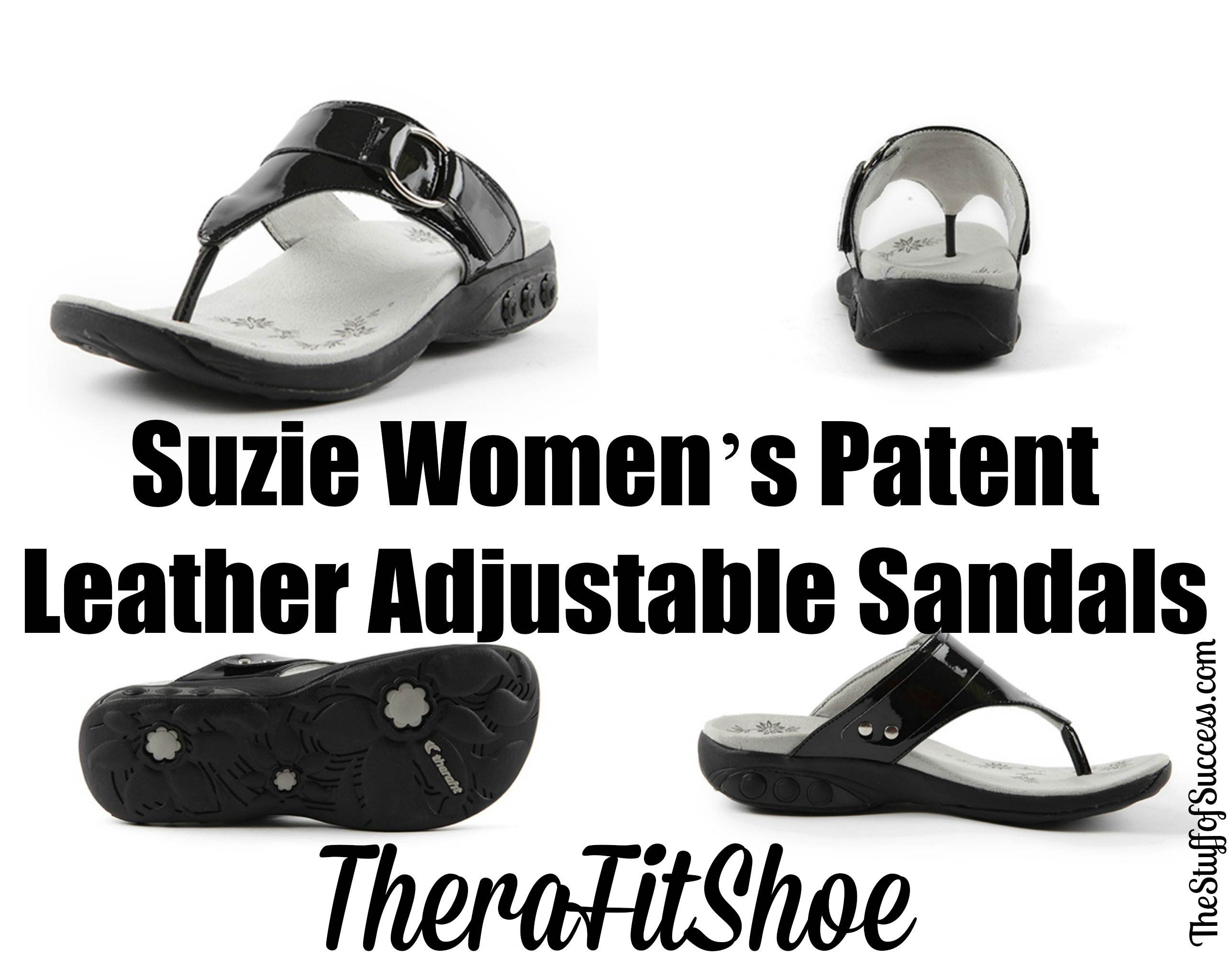 Suzie Women's Patent Leather Adjustable Sandals