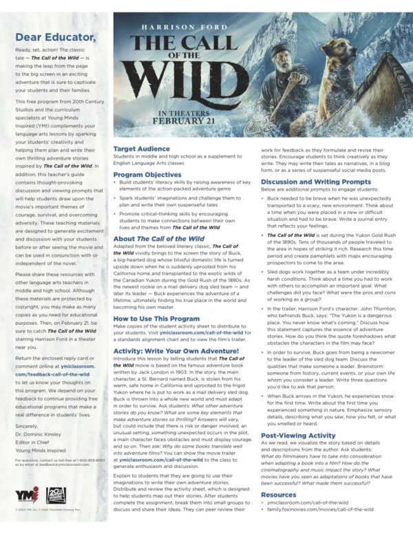 The Call of the Wild - Activities and More for Families and Educators 2 ...